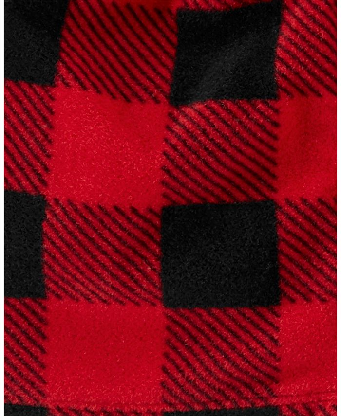 Carter's Baby Girls 3-Pc. Buffalo-Check Fleece Vest, Bodysuit & Pants ...