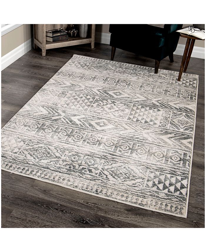 Orian Rugs Orian Riverstone Kuba Delight Cloud Gray Area Rug Collection ...