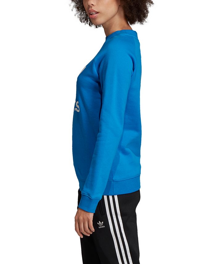 Adidas Womens Cotton Treifoil Sweatshirt Macys