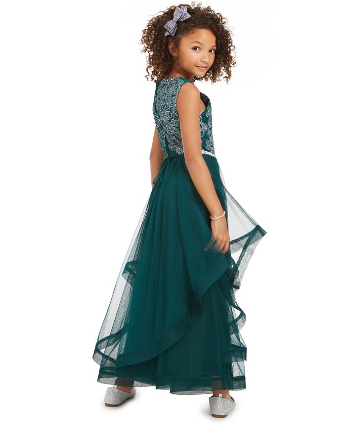 Speechless Big Girls Beaded Crinoline-Trim Dress - Macy's
