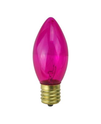 Northlight Pack of 25 Transparent C9 Pink Christmas Replacement Bulbs ...