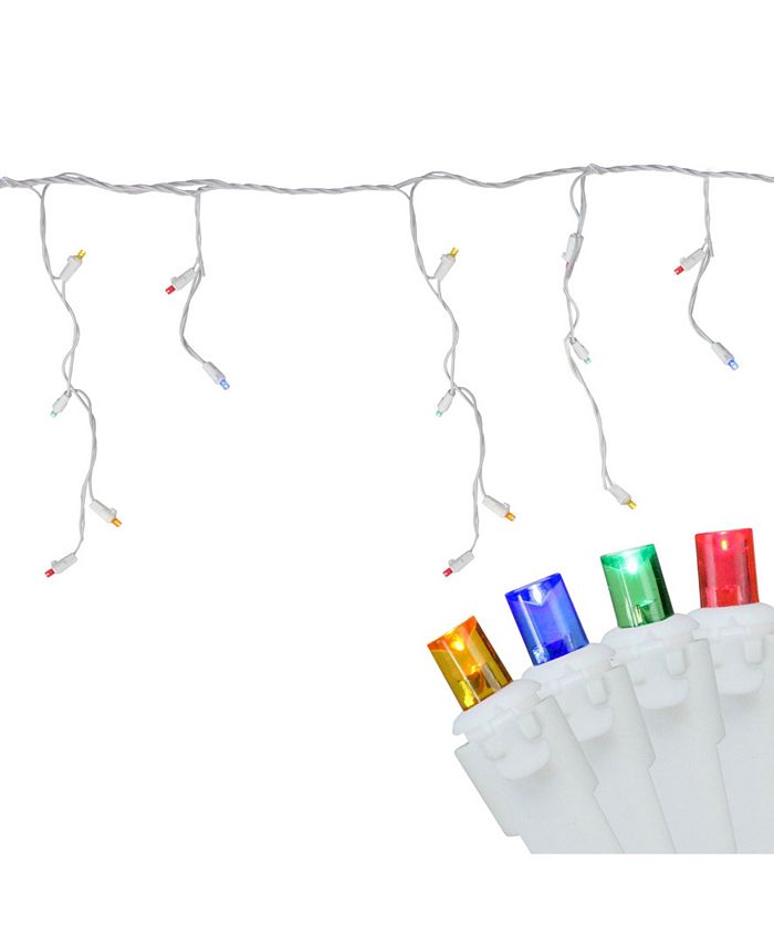 Northlight Set of 100 Multi-Color LED Wide Angle Icicle Christmas ...