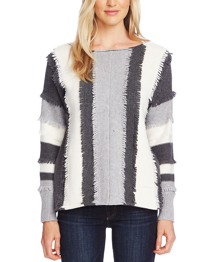 Vince Camuto Colorblocked Loop-Stitch Sweater - Macy's