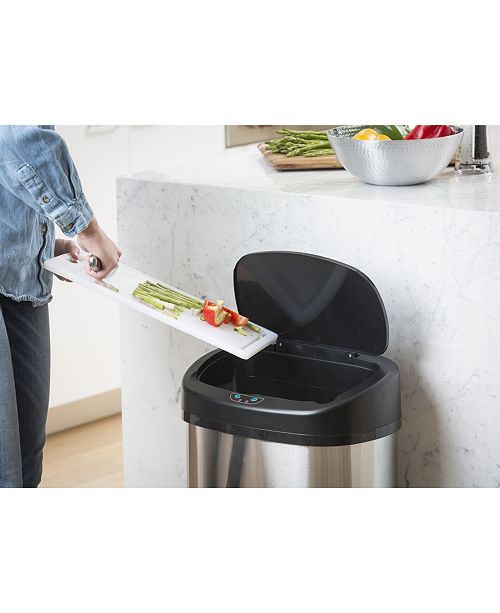 Hamilton Beach Stainless Steel Motion Sensor 2 Piece Trashcan Set ...