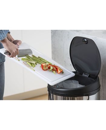 Hamilton Beach Brushed Stainless Steel Motion Sensor 2 Piece Trashcan ...