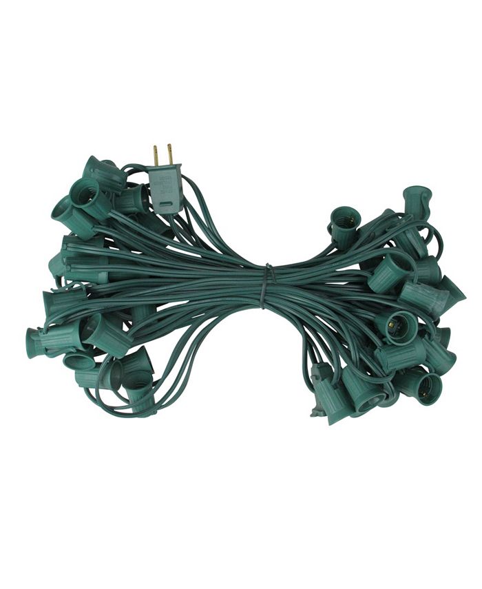 Northlight 50' Commercial C9 Christmas Light Socket Set - 12" Spacing ...