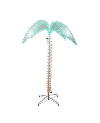 Northlight 4.5' Green and Tan LED Palm Tree Rope Light Outdoor ...