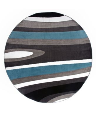 Main Street Rugs Montane Mon110 Blue 6'6" Round Area Rug - Macy's