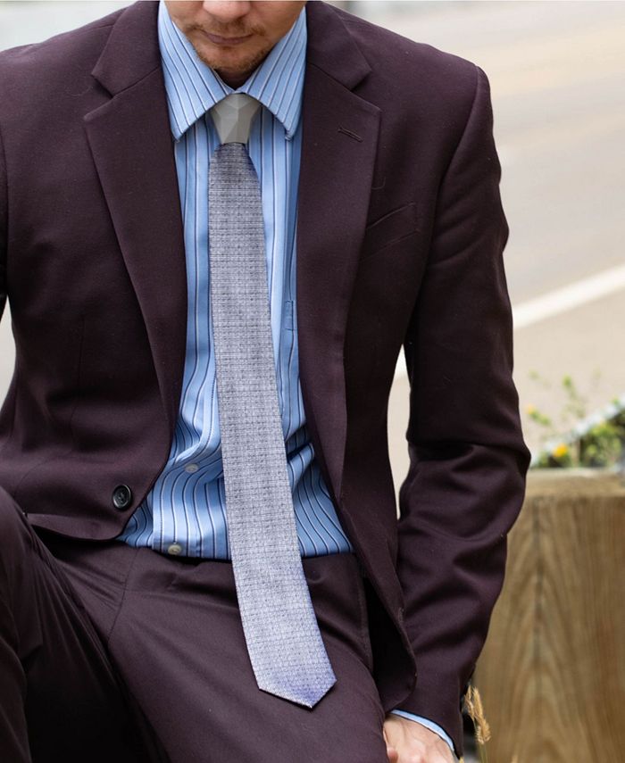 Modern Tie Men's Solid Slim Tie and Knot Set - Macy's