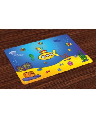 Ambesonne Submarine Place Mats, Set of 4 - Macy's