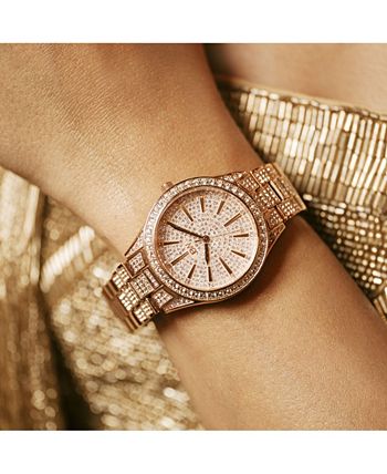 Jbw Women's Cristal Diamond (1/8 ct. t.w.) Watch in 18k Rose Gold ...