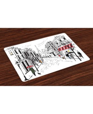 Ambesonne Paris Place Mats, Set of 4 - Macy's