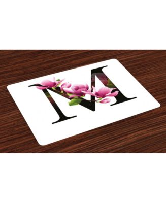 Ambesonne Letter M Place Mats, Set of 4 - Macy's