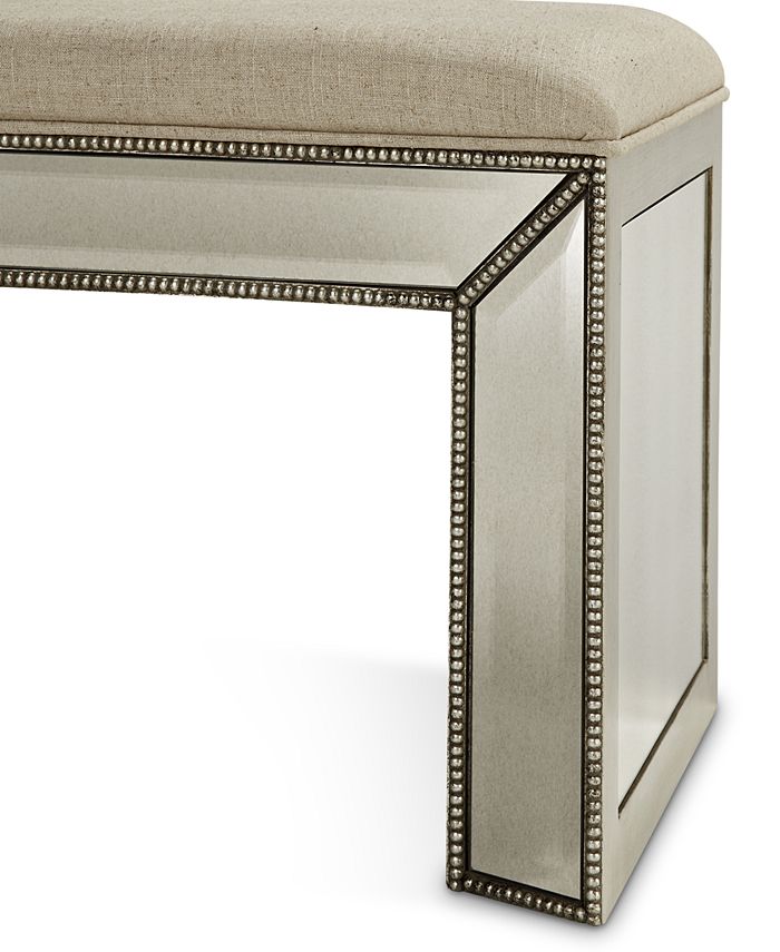 Furniture Sophia Mirrored Bench - Macy's