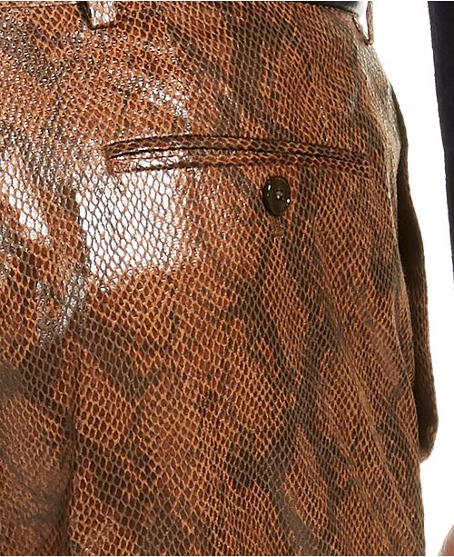 Tallia Men's Brown Snakeskin Pants & Reviews - Pants - Men - Macy's