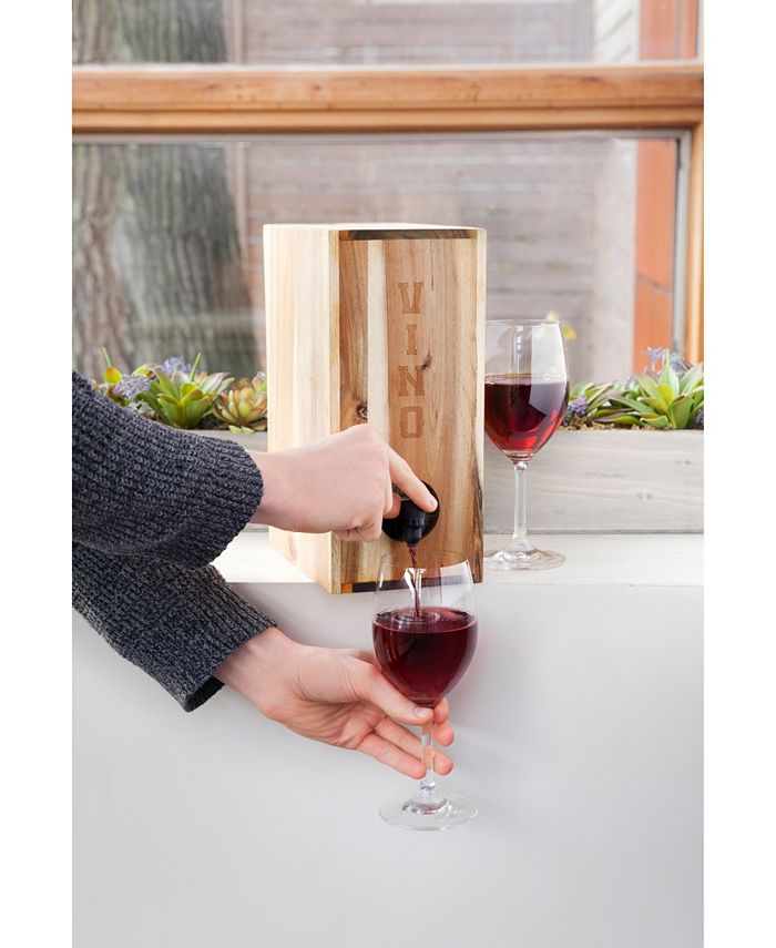 Twine Country Home Acacia Wood Boxed Wine Cover - Macy's