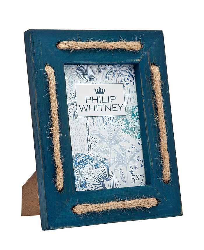 Philip Whitney Blue Wash Strips Frame - 5" x 7" - Macy's