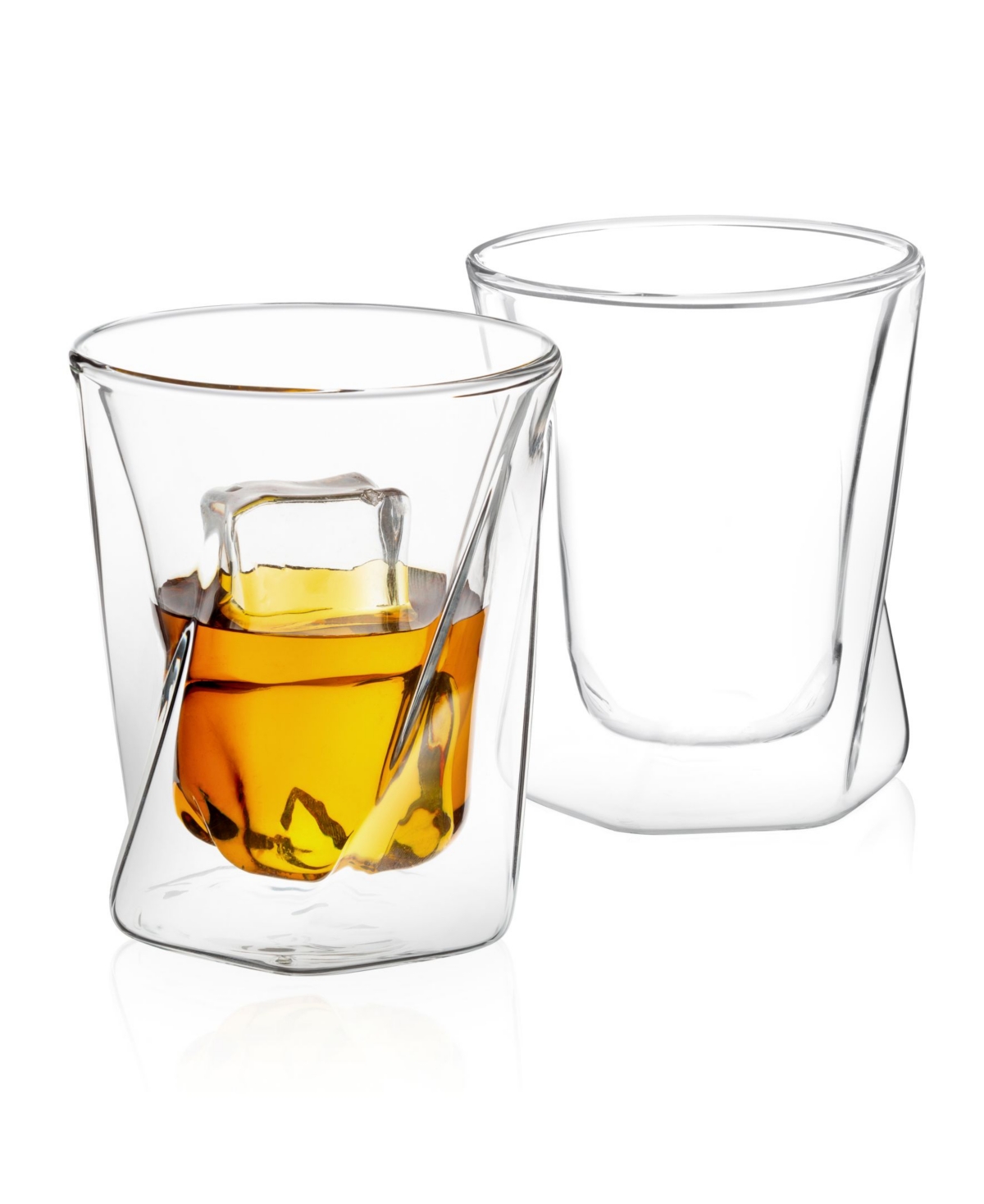 Click here for JoyJolt Lacey Double Wall Whiskey Glasses Set of 2... prices