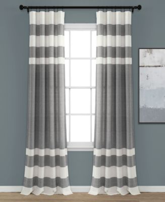 Cape Cod Stripe 40" x 95" Curtain Set - Macy's