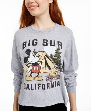Mad Engine Disney Juniors' Mickey Mouse Big Sur Long-Sleeved Graphic T ...
