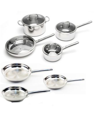 BergHoff Earthchef Boreal 11-Pc. Stainless Steel Cookware Set - Macy's