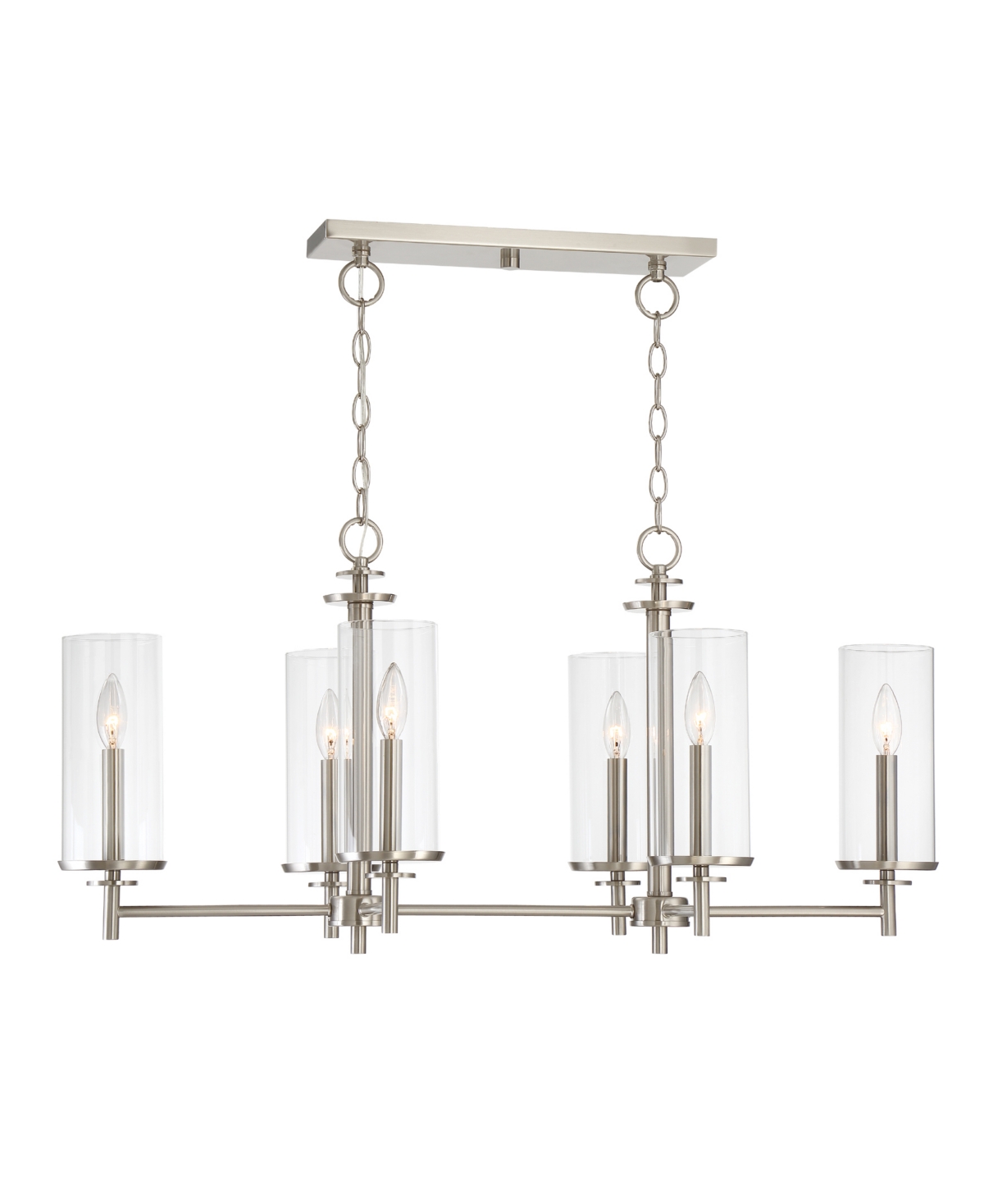 Click here for Designers Fountain Harlowe 6 Light Island - Platin... prices