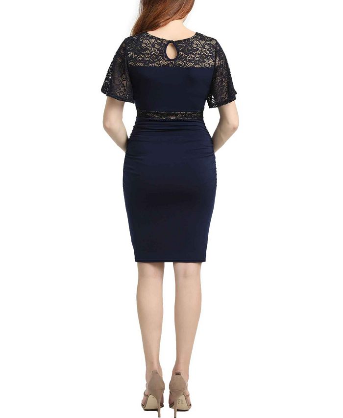 kimi + kai Kennedy Maternity Lace Accent Dress - Macy's