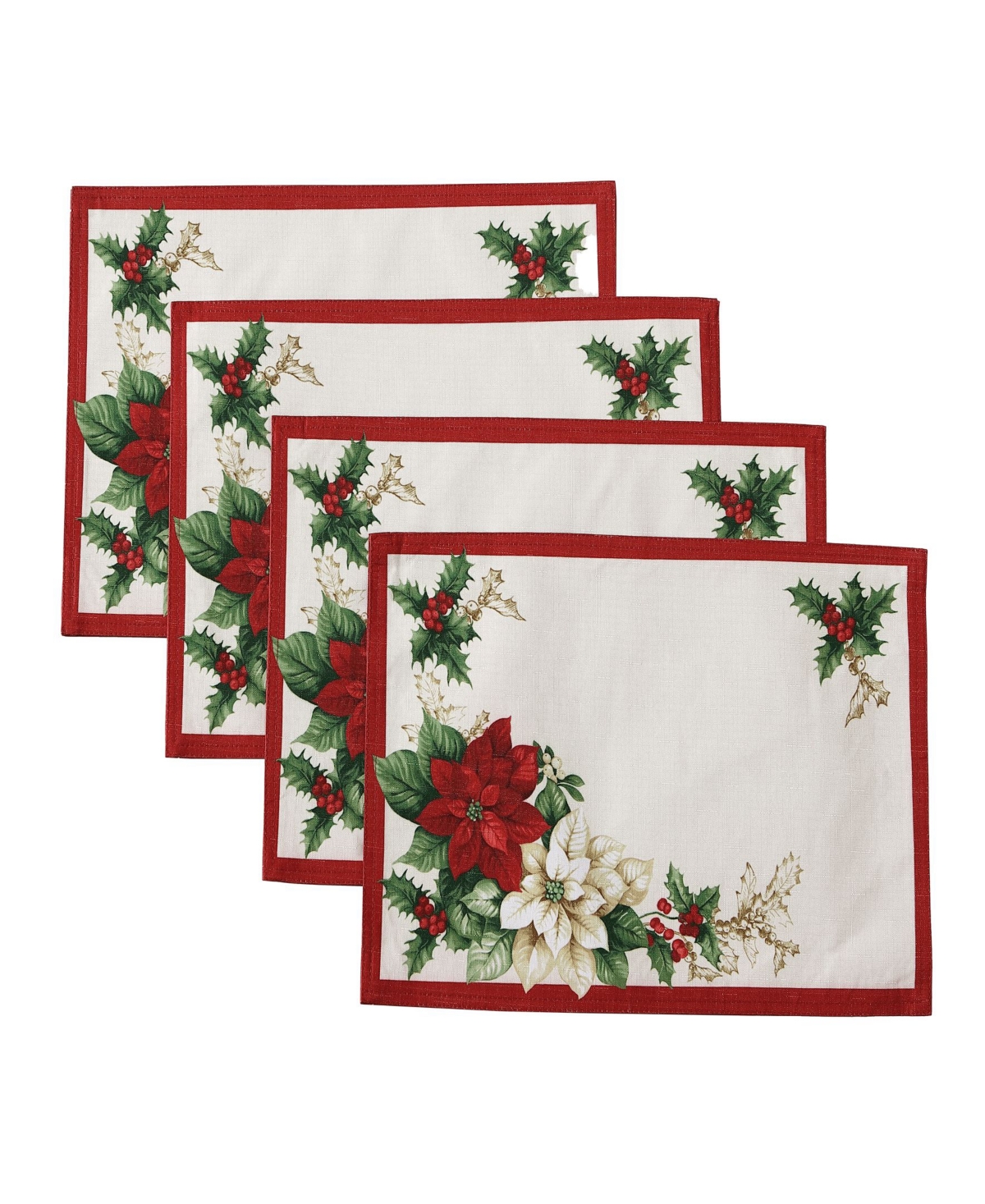 Click here for Elrene Red and White Poinsettias Placemat  Set of... prices