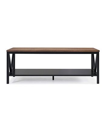 Walker Edison Distressed Farmhouse Coffee Table - Macy's