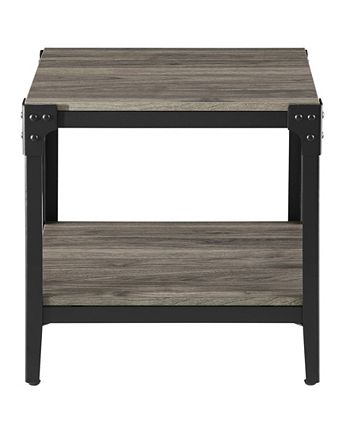Walker Edison Rustic Wood End Side Table, Set Of 2 - Macy's