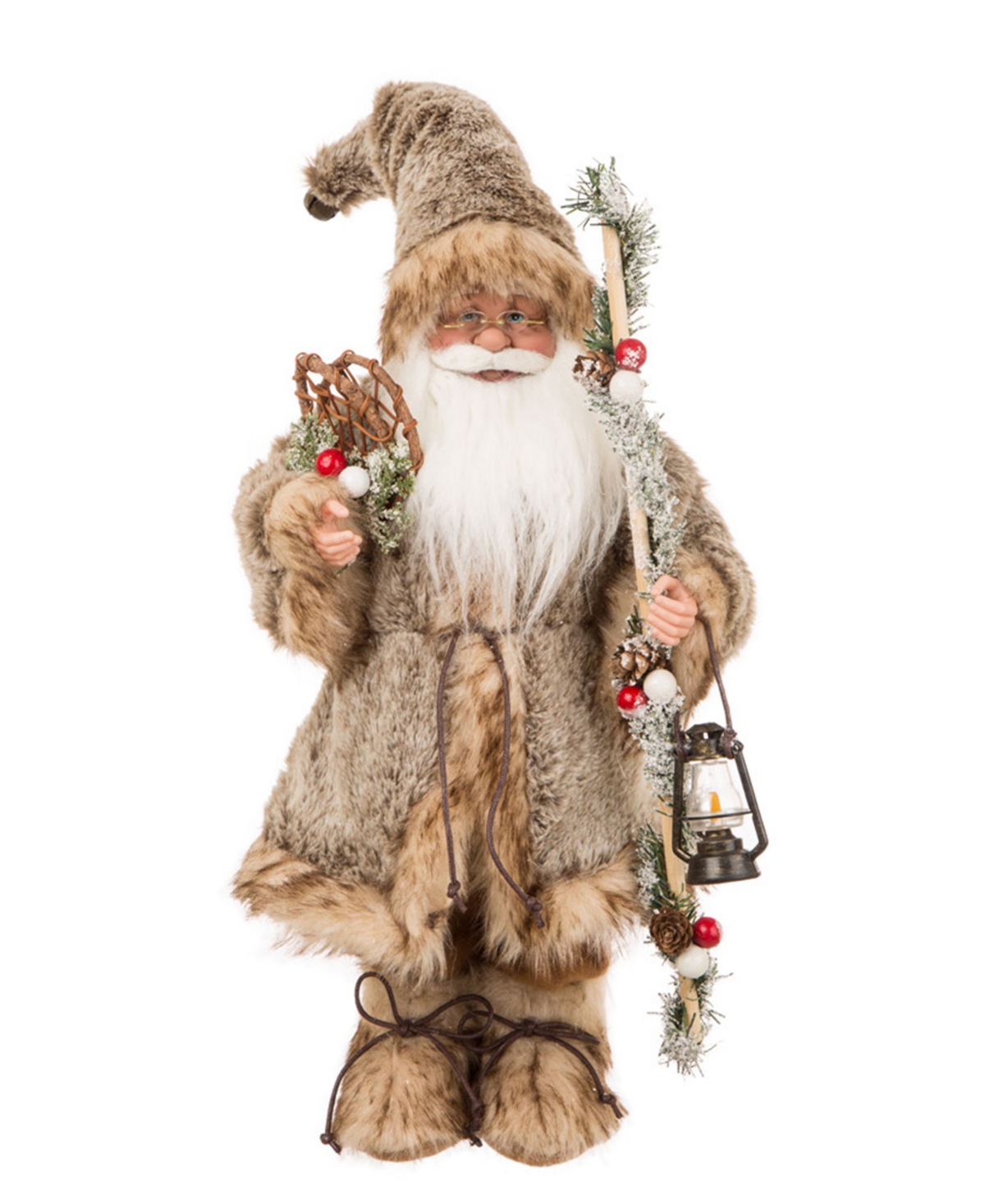 Click here for Glitzhome 18 H Santa Figurine - Brown prices