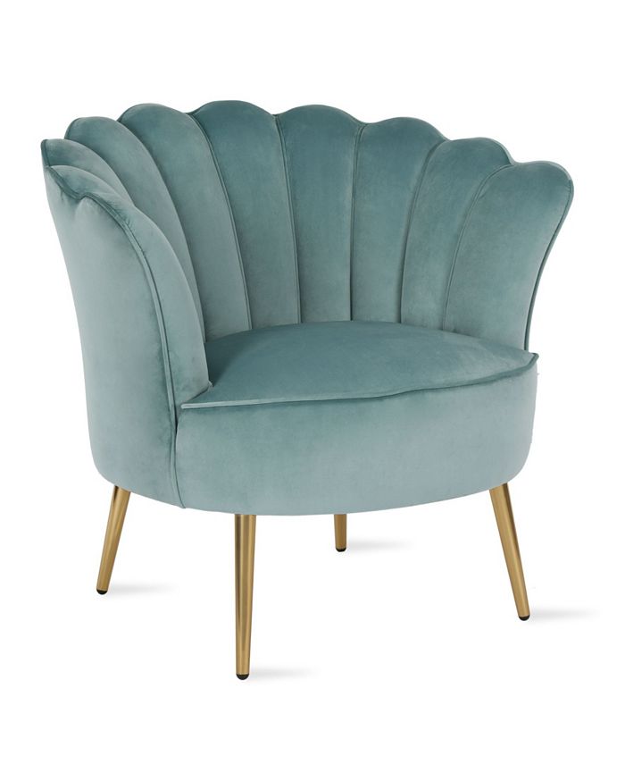 Novogratz Collection Presley Modern Glam Seashell Accent Chair - Macy's