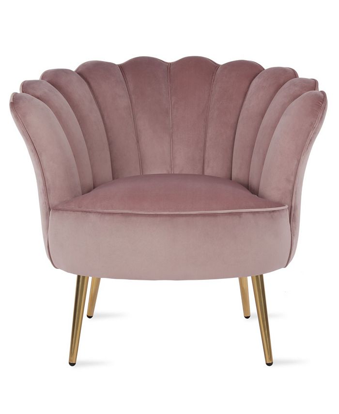 Novogratz Collection Presley Modern Glam Seashell Accent Chair - Macy's