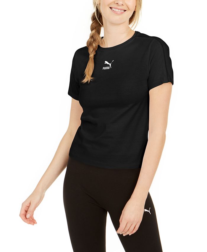 Puma Classics Logo Cropped Top - Macy's