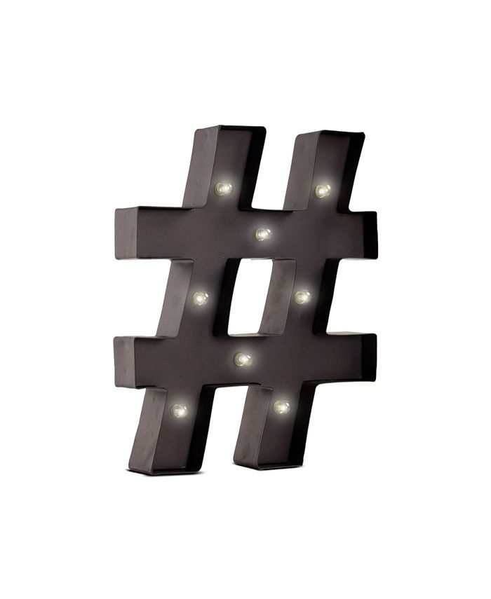 Crystal Art Gallery American Art Decor Hashtag Led Marquee Sign - Macy's