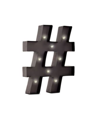 American Art Decor Hashtag Led Marquee Sign - Macy's