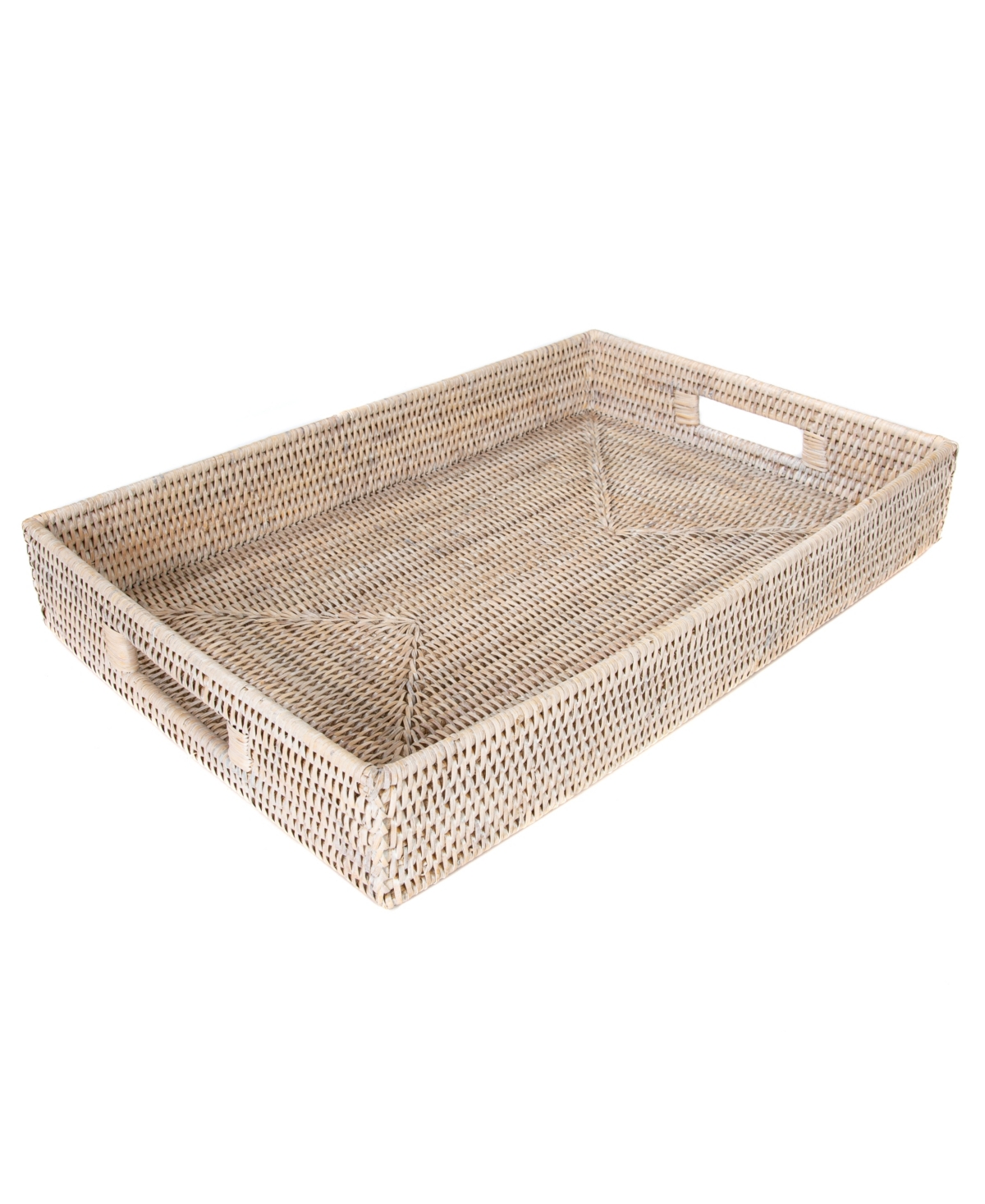 Click here for Artifacts Rattan Rectangular Tray With Cutout Hand... prices