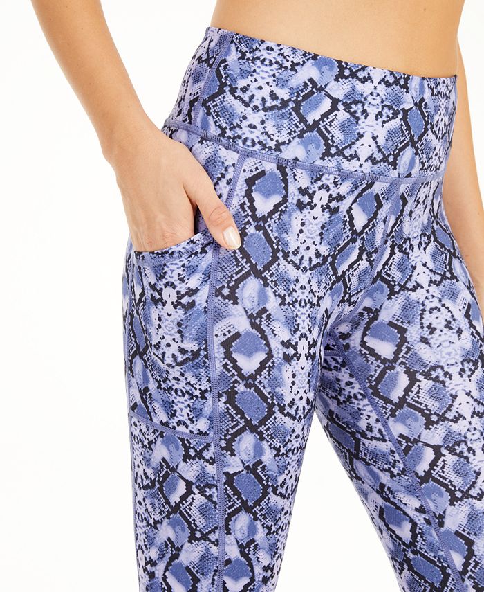 Ideology Python-Print Leggings, Created for Macy's - Macy's