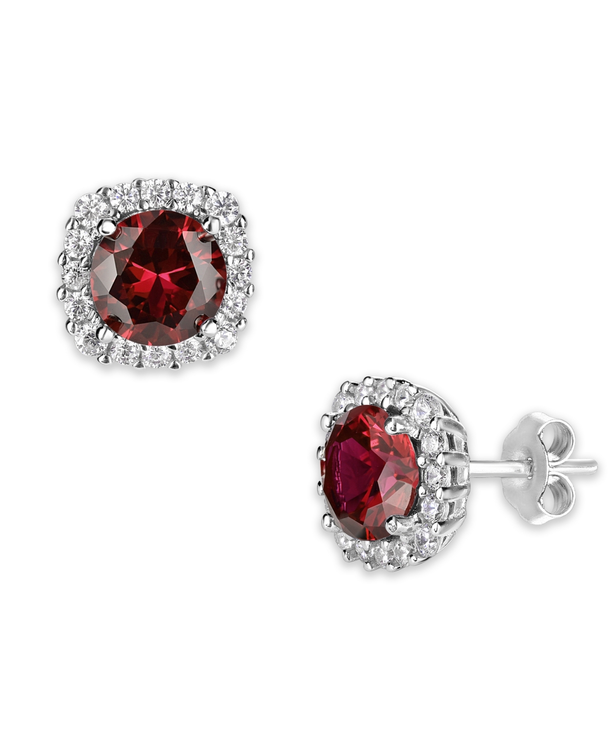 Click here for Multi Colored Cubic Zirconia Cushion Shape Stud Ea... prices