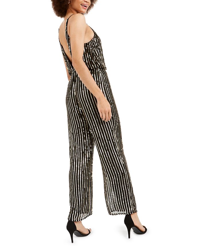 French Connection Celina Sequined Jumpsuit - Macy's