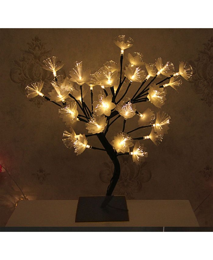 Creative Motion Fiber optic lighted tree 32 Warm White LED Bulbs - Macy's