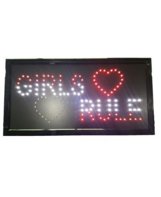 Creative Motion Electrical Girls Rule LED Sign - Macy's