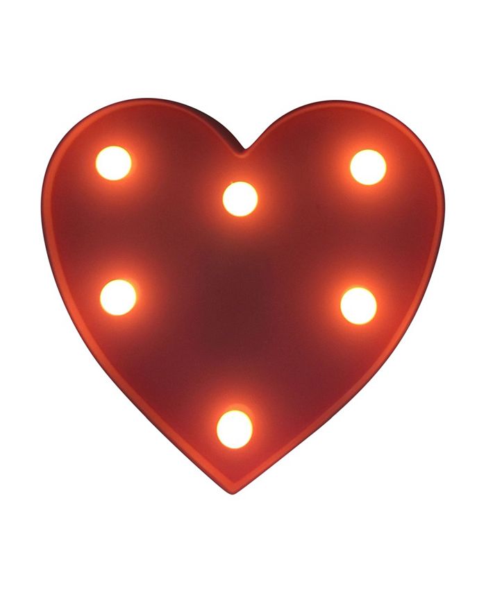 Creative Motion Battery-Operated Heart Light with 14 Lights - Macy's