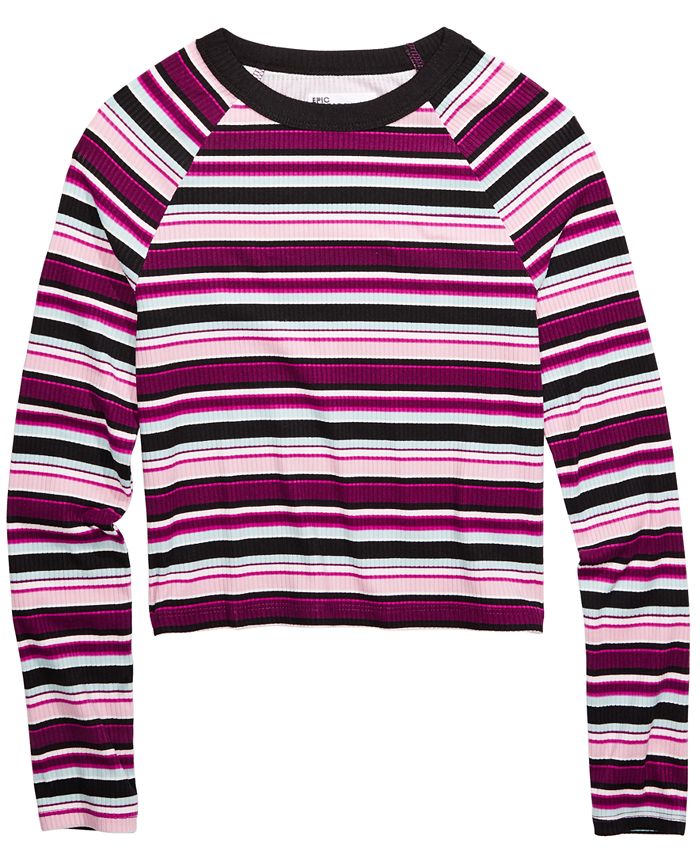 Epic Threads Big Girls Striped Top, Created for Macy's - Macy's