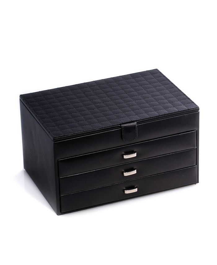 Bey-Berk 4 Level Jewelry Box with Multi Compartments - Macy's