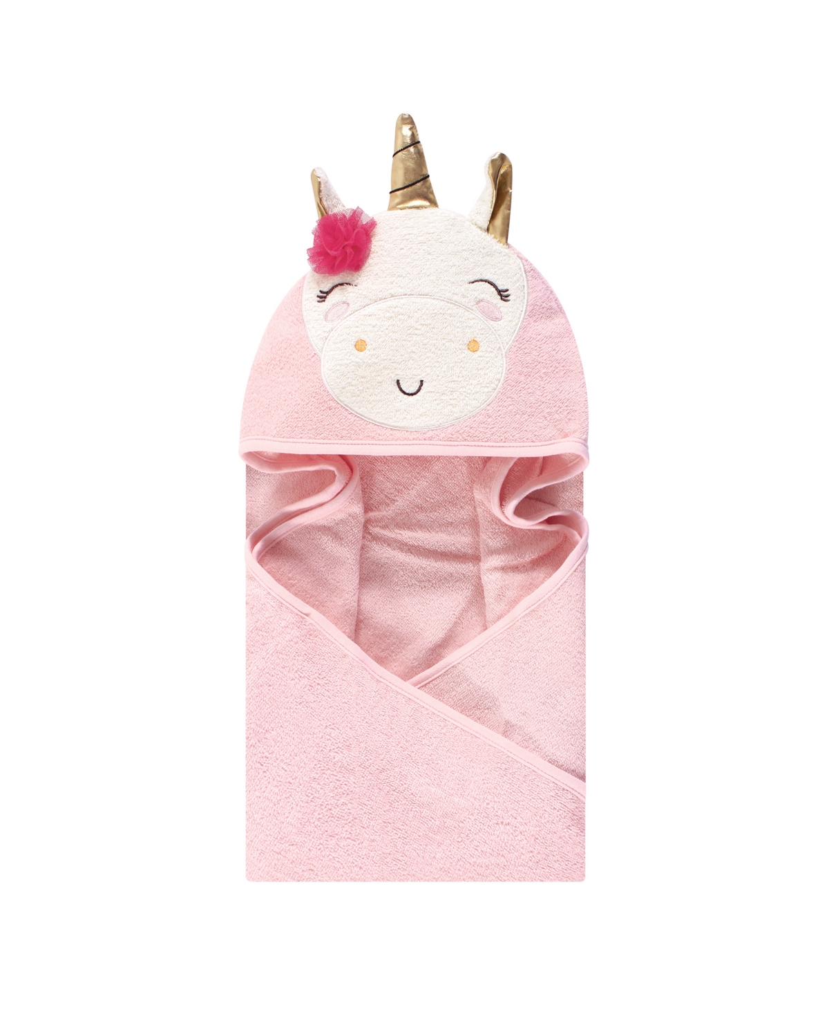 Click here for Luvable Friends Animal Face Hooded Towel - Pink prices
