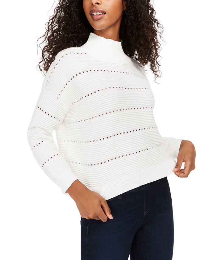 French Connection Liliya Cotton Mock-Neck Sweater - Macy's