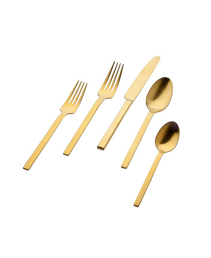 Godinger 18/0 Atlas Matte Gold 20-PC Flatware Set, Service for 4 - Macy's