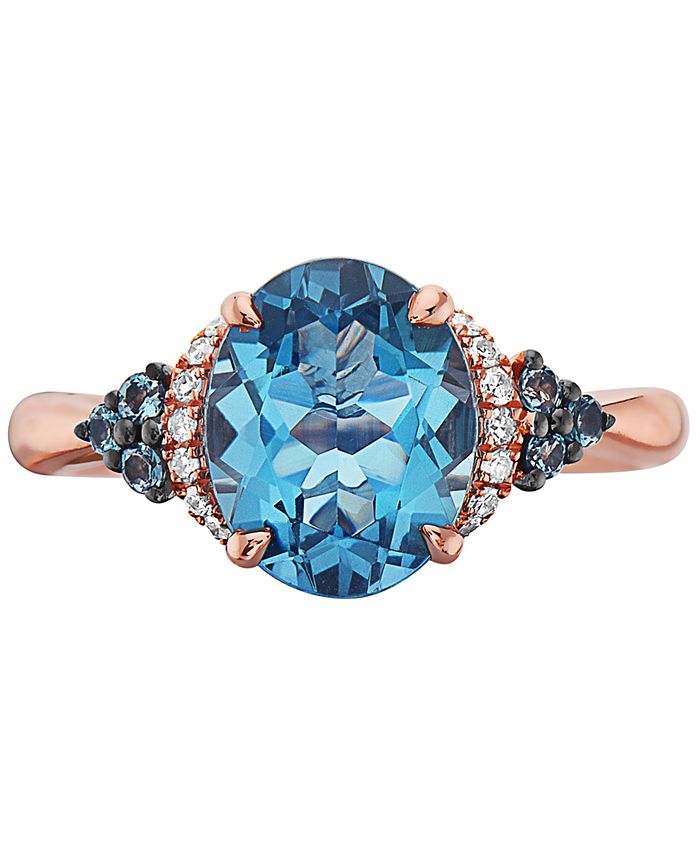 EFFY Collection EFFY® London Blue Topaz (3-1/4 ct. t.w.) & Diamond (1/ ...