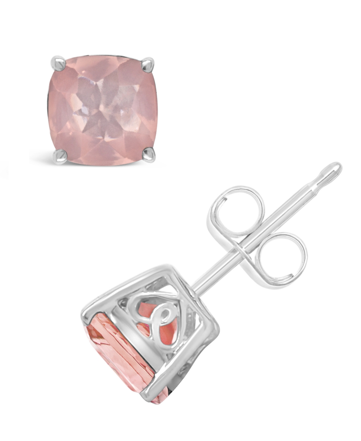 Click here for Gemstone Stud Earrings in Sterling Silver - Rose Q... prices